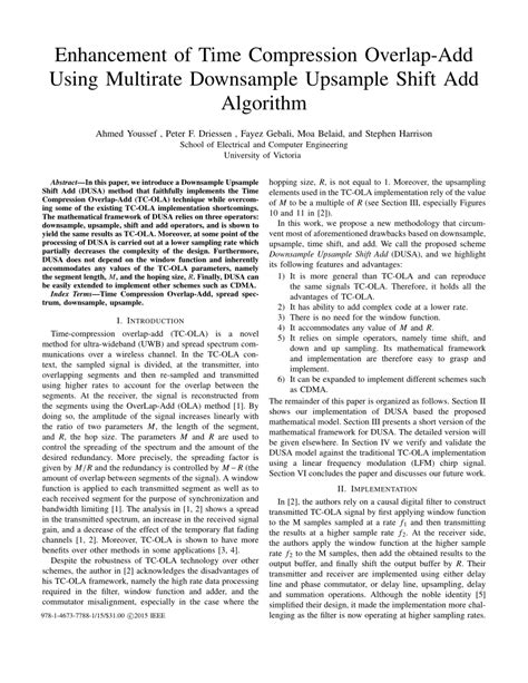 pdf enhancement of time compression overlap add using multirate downsample upsample shift add