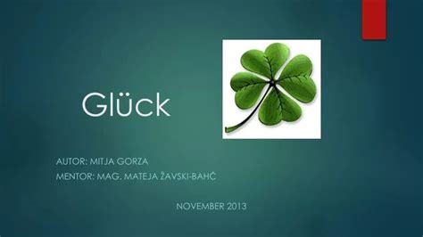 PPT Glück PowerPoint Presentation free download ID 3815387
