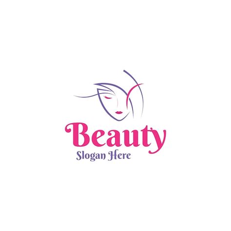 Plantilla De Logotipo De Cara De Mujer De Belleza Vectorial Vector