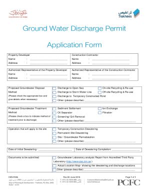 Fillable Online Ground Water Discharge Permit Fax Email Print PdfFiller