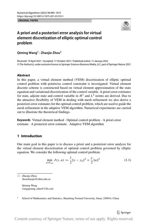 a priori and a posteriori error analysis for virtual element discretization of elliptic optimal