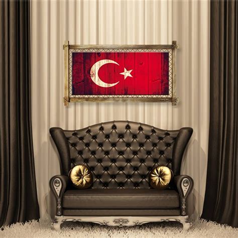 Türk Bayrağı Modern Kanvas Rustik Tablo Tek Ebat Fiyatı
