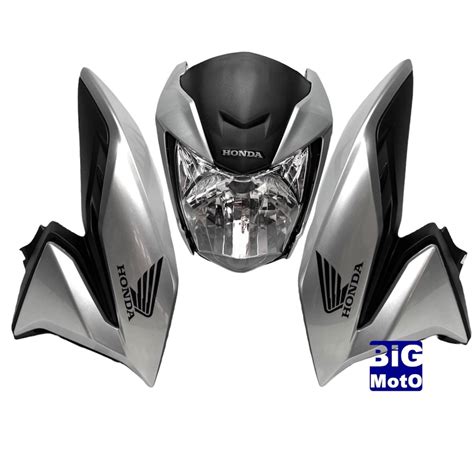Kit CG Titan 160 Prata Force Frente Do Farol CG Titan 160 2022 2023