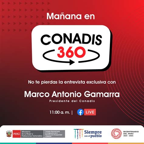 MIMP Conadis on Twitter Mañana en Conadis 360 En esta nueva