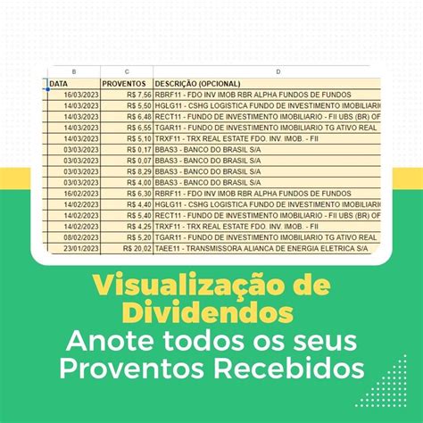 Planilha Controle De Investimentos Profissional A Es E Fiis