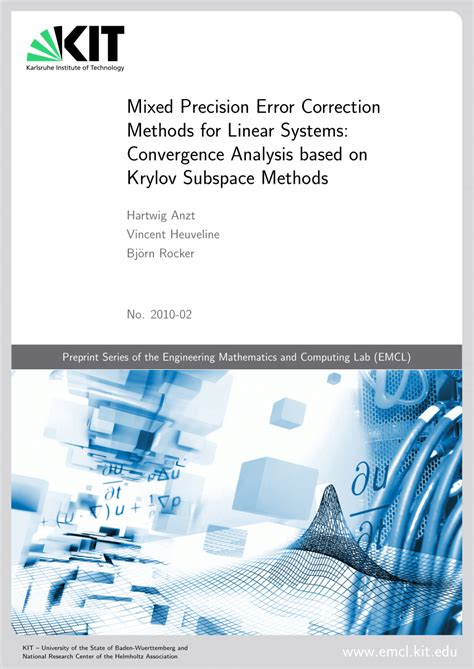pdf mixed precision iterative refinement methods for linear systems convergence analysis