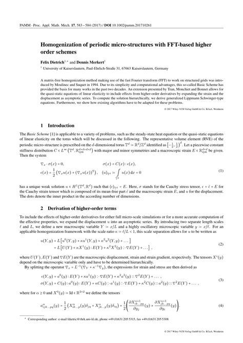 pdf homogenization of periodic micro structures with fft based higher order schemes