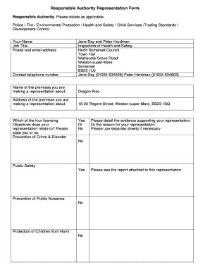 Fillable Online Apps N Somerset Gov Responsible Authority