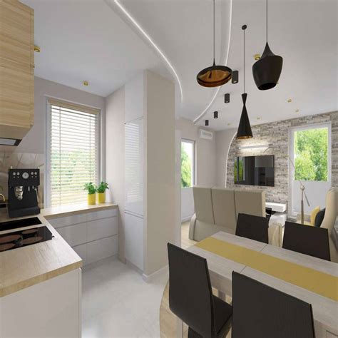 Salon połączony z kuchnią bohema design nowoczesna jadalnia homify