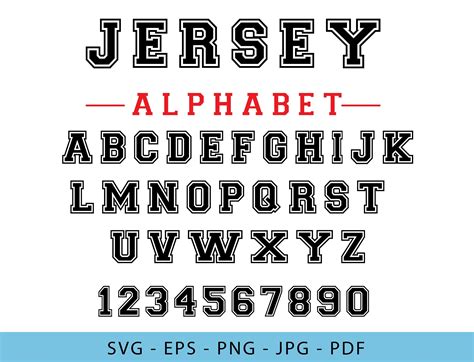 Jersey Font Sports Fonts Ttf Procreate Varsity League University