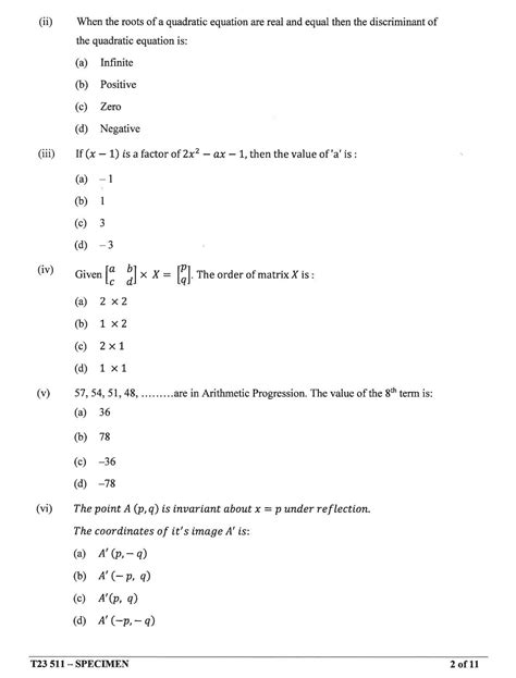 Isc 2023 Maths Specimen Paper Solved Image To U