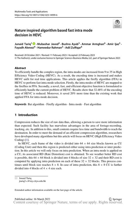 nature inspired algorithm based fast intra mode decision in hevc request pdf