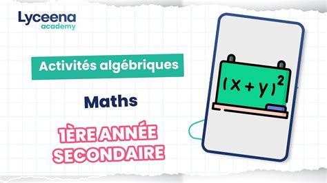 Re Ann E Secondaire Maths Activit S Alg Briques Exercice
