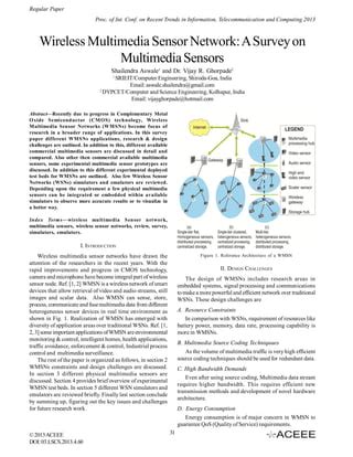 Wireless Multimedia Sensor Network A Survey On Multimedia Sensors Pdf