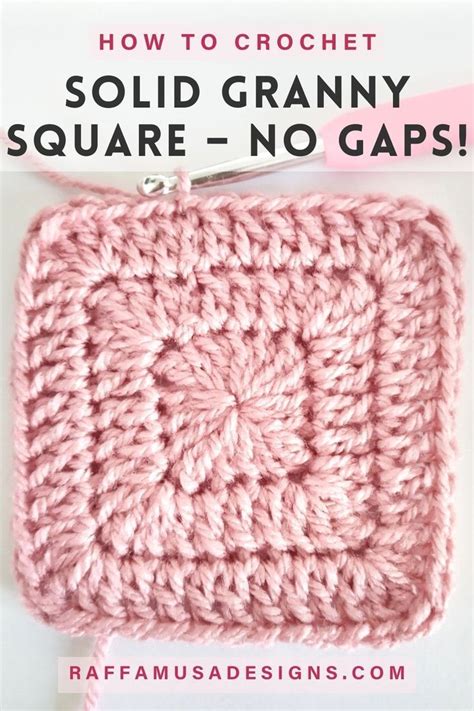 How To Crochet A Solid Square No Gaps With Video Tutorial Granny