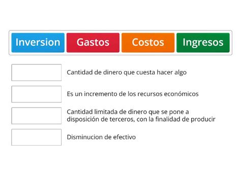Conceptos Financieros Basicos Match Up
