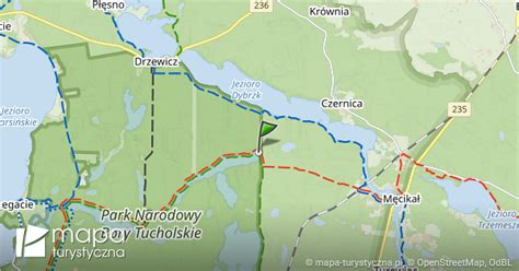 Jezioro Jeleń mapa szlaków turystycznych mapa turystyczna pl