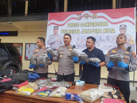 Selundupkan Ganja Ke Jayapura Enam Pengedar Asal Papua Niugini