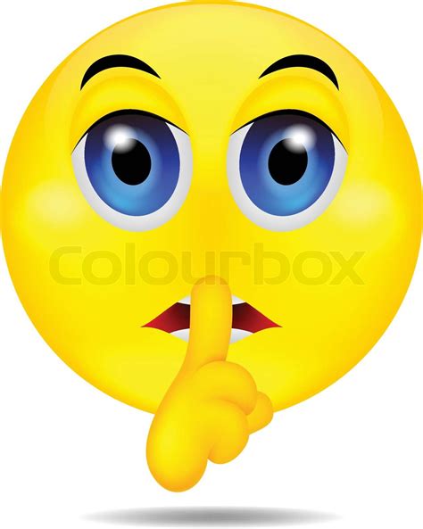 Hush Emoticon Stock Vector Colourbox