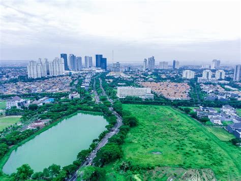 Aerial View Of West Surabaya Cityscape East Java Indonesia Asia