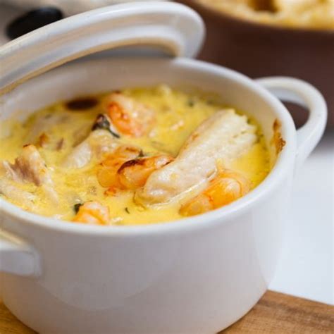 Cassolette De Poisson Et Crevette Au Safran