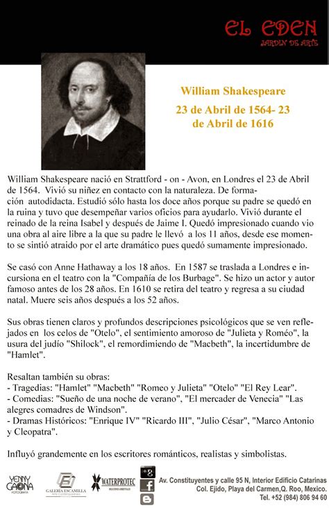 Biografia De William Shakespeare
