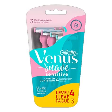 Gillette VENUS SUAVE SENSITIVE Depilador Leve 4 E Pague 3