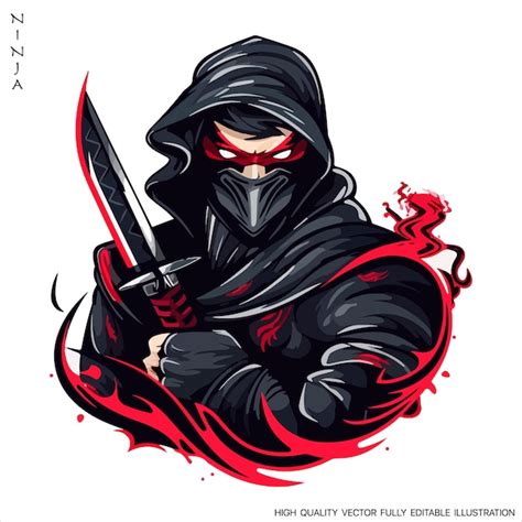 Premium Vector Ninja Mascot Logo Vector Template Creative Ninja