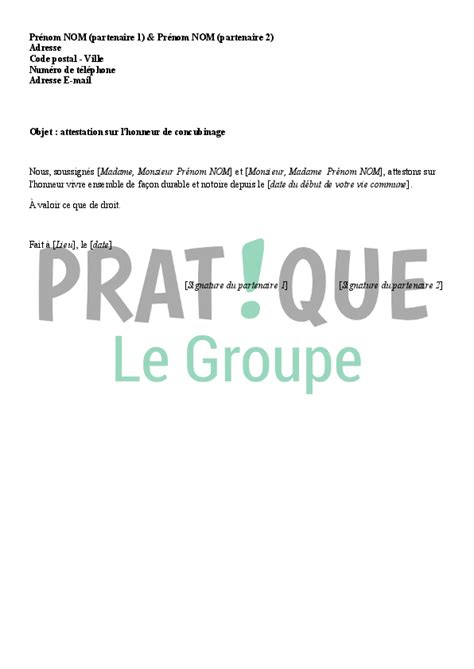 Lettre Engagement Sur L Honneur