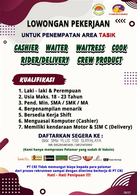 Info Lowongan Pekerjaan SMK Plus YSB Suryalaya