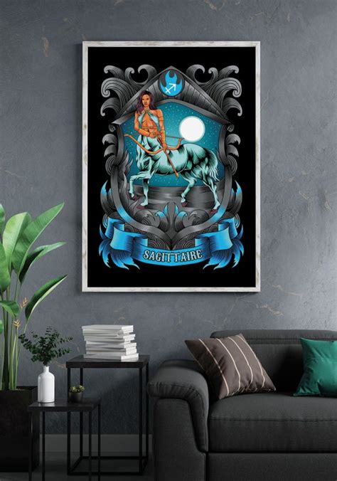 Affiche signe astrologique Scorpion élément eau Artcamia