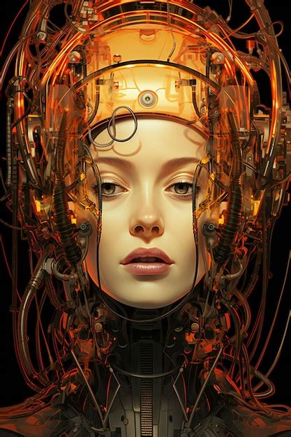 Premium Ai Image A Female Robot In An Artificial Intelligence Concept