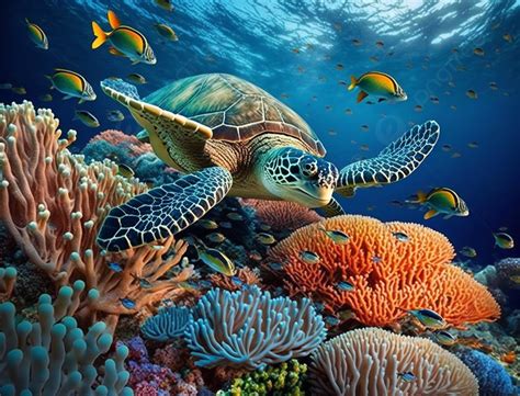 Coral Reef Marine Life Beautiful Ocean Background Coral Reef Ocean