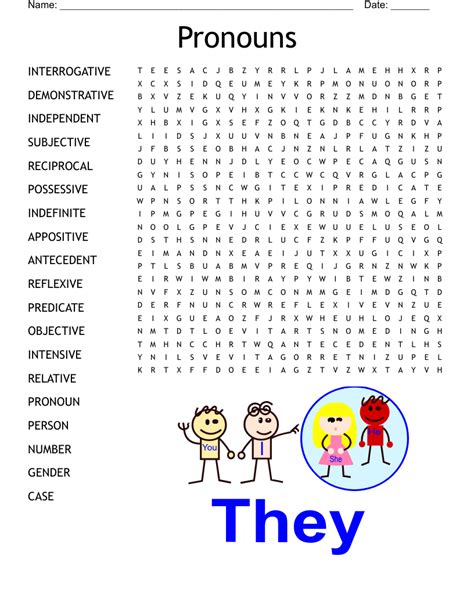 Pronouns Word Search Wordmint