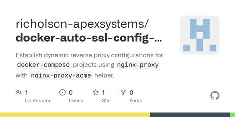 GitHub Richolson Apexsystems Docker Auto Ssl Config Compose