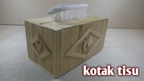 Cara Mudah Membuat Tempat Tisu Dari Stik Es Krim Dede Ardc YouTube