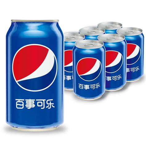百事可乐 Pepsi 碳酸饮料 330ml 6听 整箱 新老包装随机发货 百事出品 融创集采商城