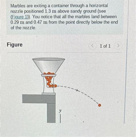 Solved Marbles Are Exiting A Container Through A Horizontal Chegg