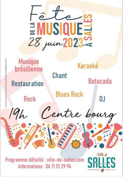 FÊTE DE LA MUSIQUE Salles Sortie Culturelle