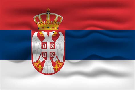 Premium Vector Waving Flag Of The Country Serbia Vector Illustration
