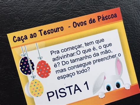 Caça ao Tesouro de Charadas Caça aos Ovos Páscoa Elo7