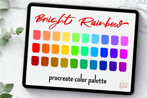 Bright Rainbow Color Palette For Procreate And Adobe Atelier Yuwa Ciao Jp