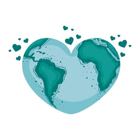 forma de corazón del planeta tierra 11253485 Vector en Vecteezy