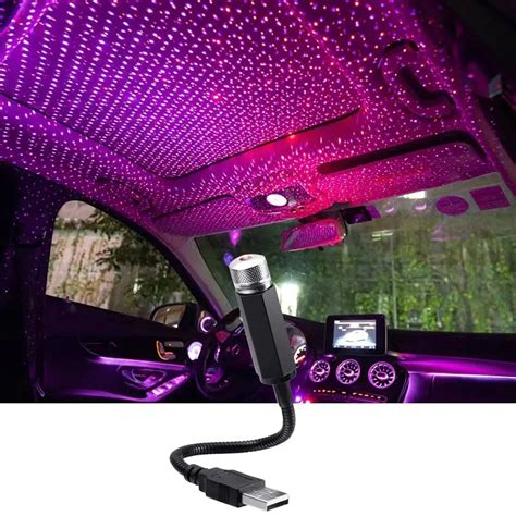 Romantyczna Lampa LED Na Dachu Samochodu Gwiazda Lampka Nocna Projektor