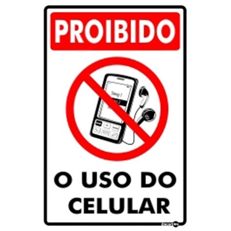Placa Proibido Celular