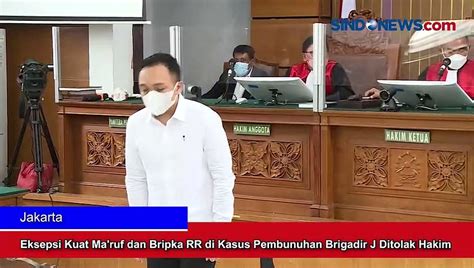 Eksepsi Kuat Ma Ruf Dan Bripka RR Di Kasus Pembunuhan Brigadir J