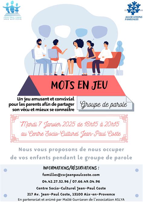 Groupe De Parole Janvier 2025 Csc Jean Paul Coste