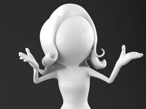 Blender Female Model Rigged Magnetic Blender