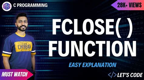 fclose in file handling c programming youtube