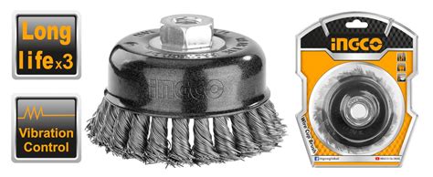 WB21005 CEPILLO COPA ACERO TRENZADO 100 mm INGCO España